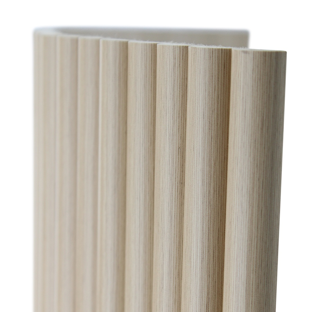 Light Cold Oak Flexible 3D Fluted Semi-Circle Shiplap Wood Wall Panel