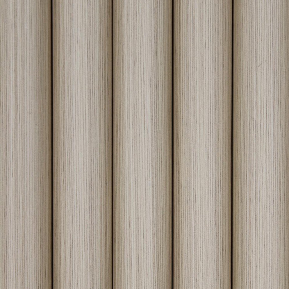 Light Cold Oak Flexible 3D Fluted Semi-Circle Shiplap Wood Wall Panel