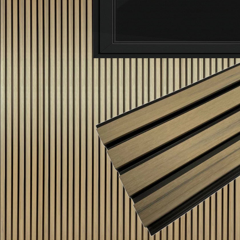 Pale Oak & Black Teak Outdoor Cladding Panels - European Siding Board