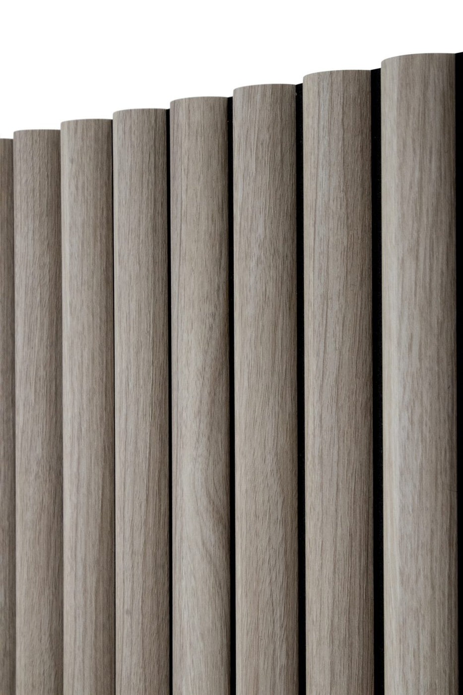 White Oak Half-Round Wood Column Acoustic Sound Panel for Walls