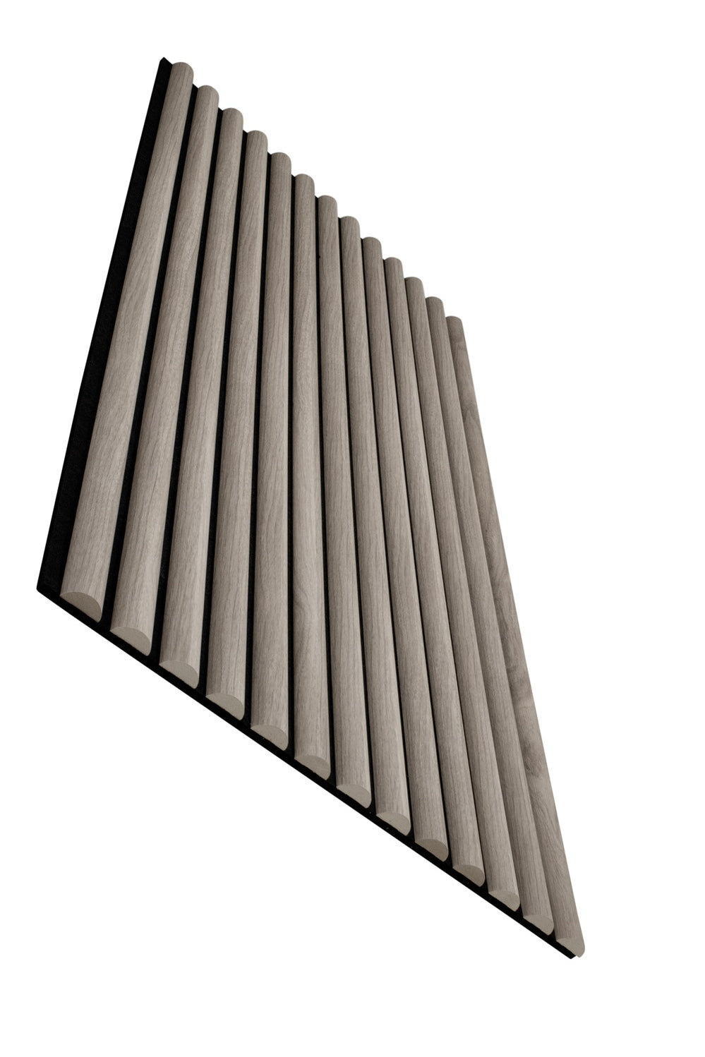 White Oak Half-Round Wood Column Acoustic Sound Panel for Walls