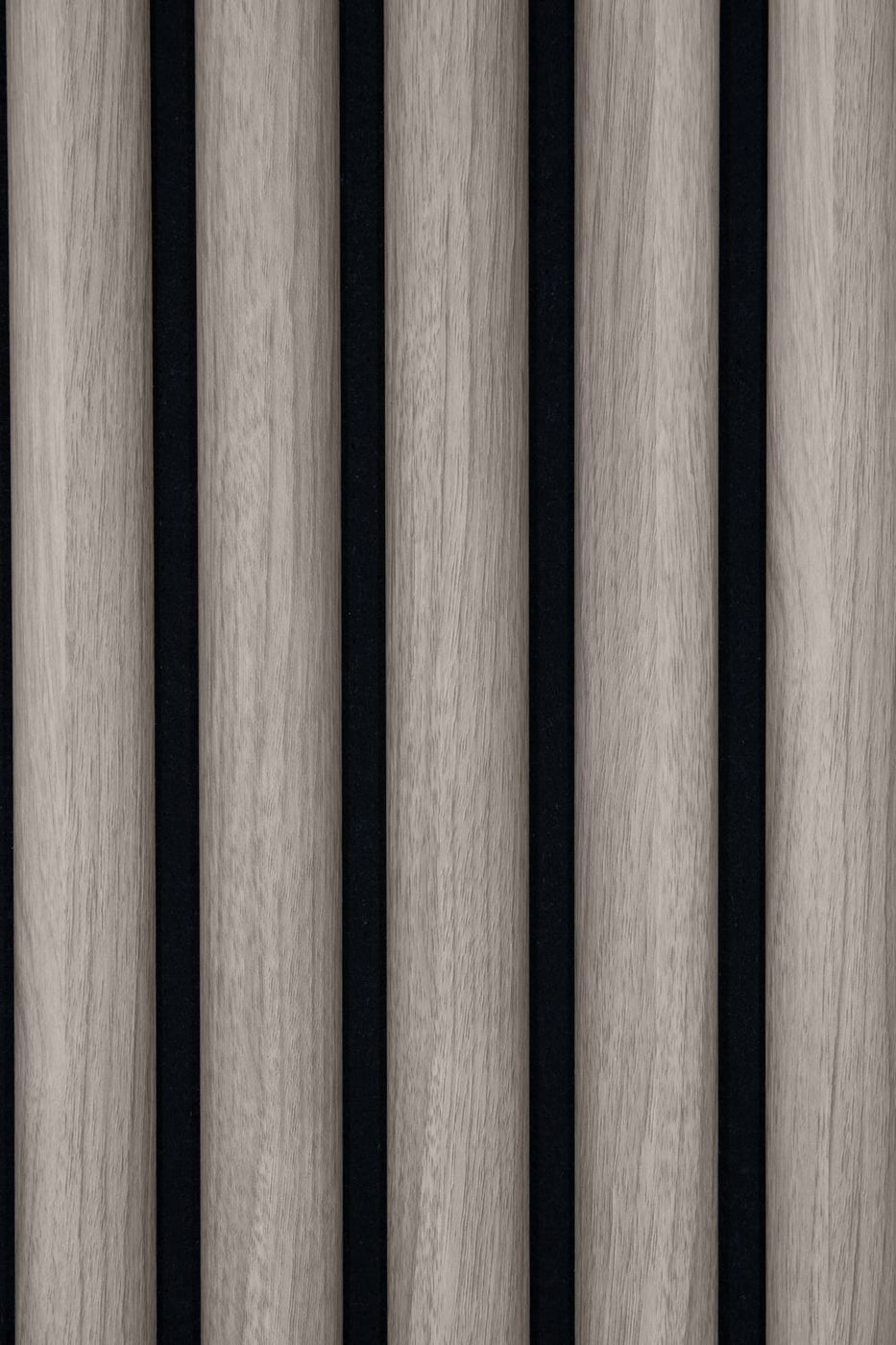White Oak Half-Round Wood Column Acoustic Sound Panel for Walls