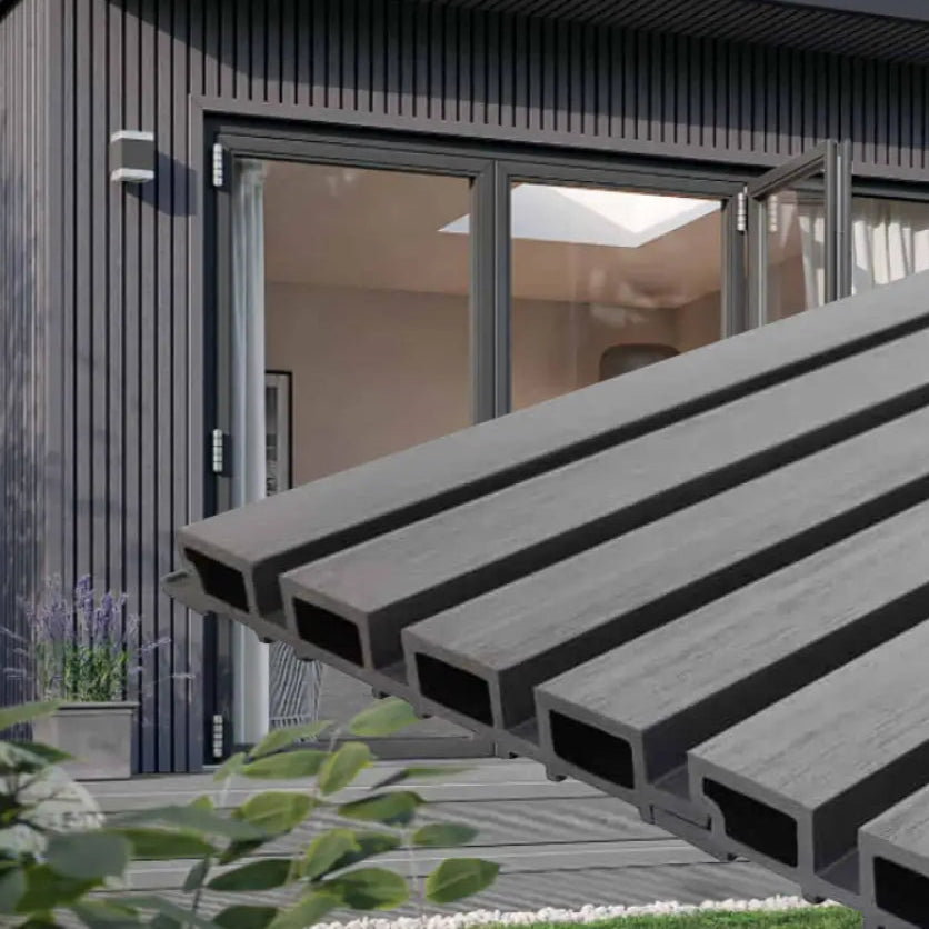 Gray Composite Siding Slat Panels for Exterior Outdoor Walls ...