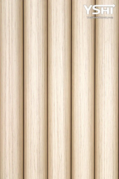 Light Cold Oak Flexible 3D Fluted Semi-Circle Shiplap Wood Wall Panel ...