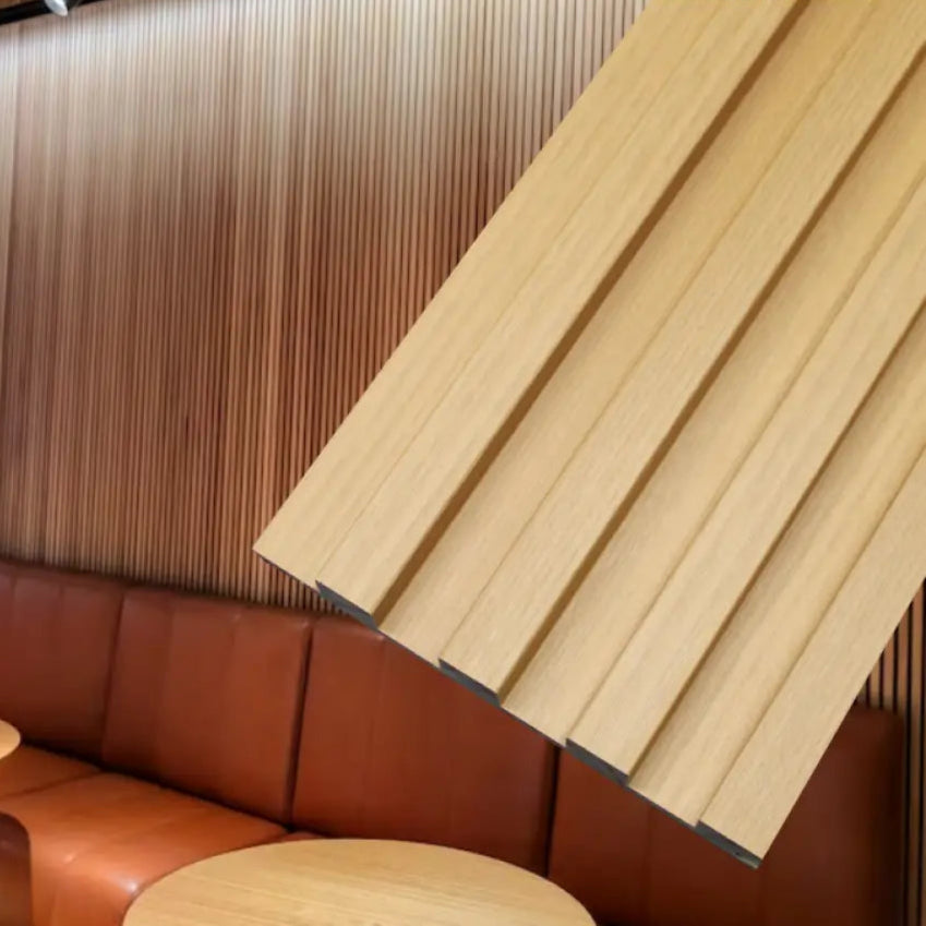 Light Oak Slat Wood Wall Panels - (94" Long & 106" Long) x (5 3/4" Wid ...