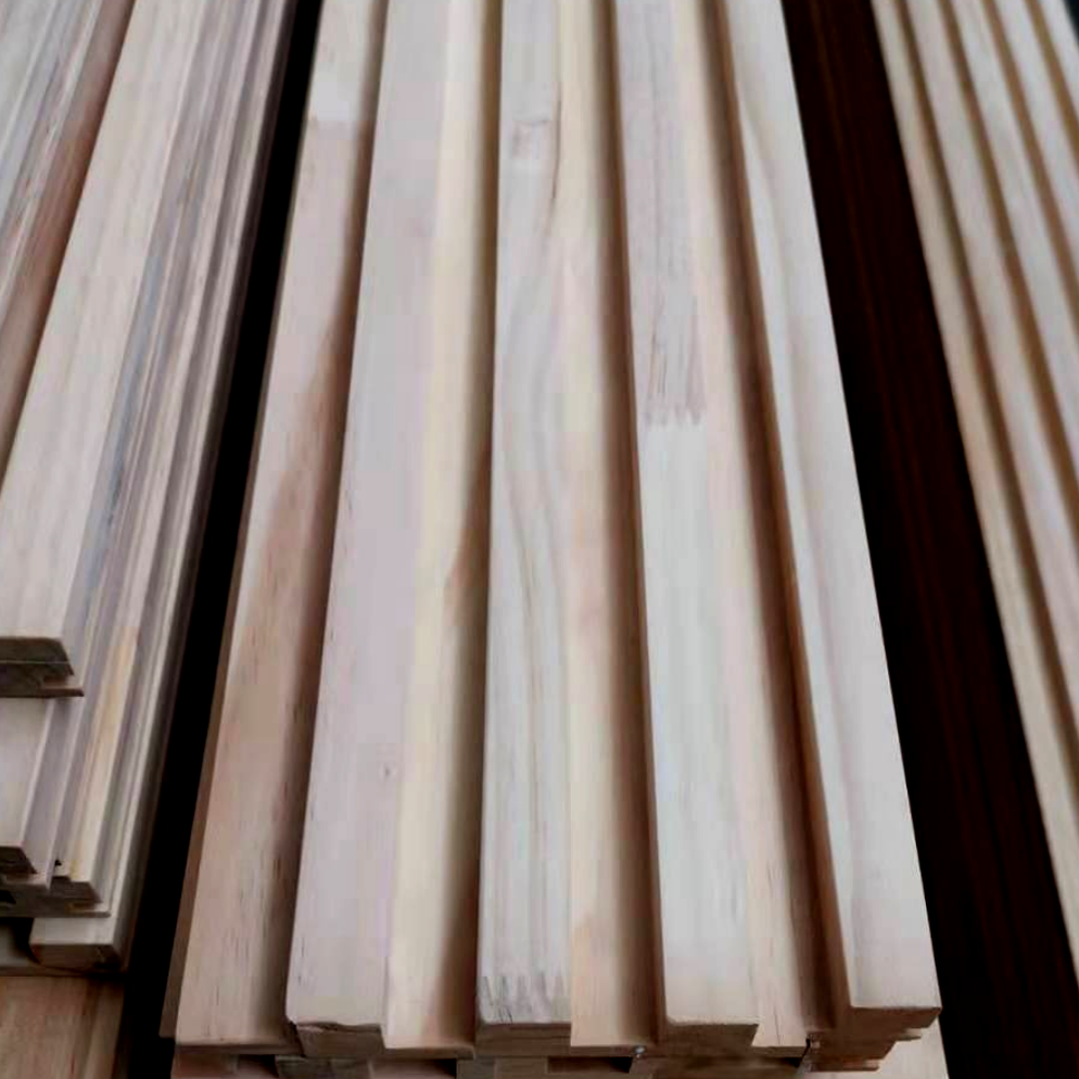 Unfinished Slat Wood Wall Panels - 94" Long x 5 3/4" Width ...